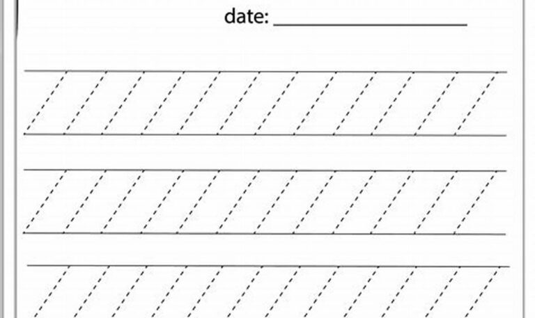 Free Straight Line Tracing Practice Printable Pages for Kids!