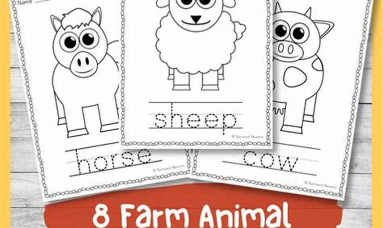 Fun Farm Animal Tracing for Toddlers (Printable!)