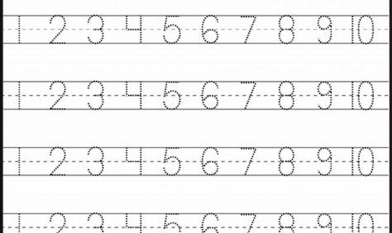 Free Kindergarten Number Tracing Practice Sheets: Learn & Trace!