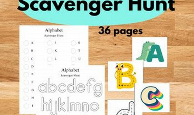 Free Alphabet Tracing Scavenger Hunts: Learn Letters Fun!